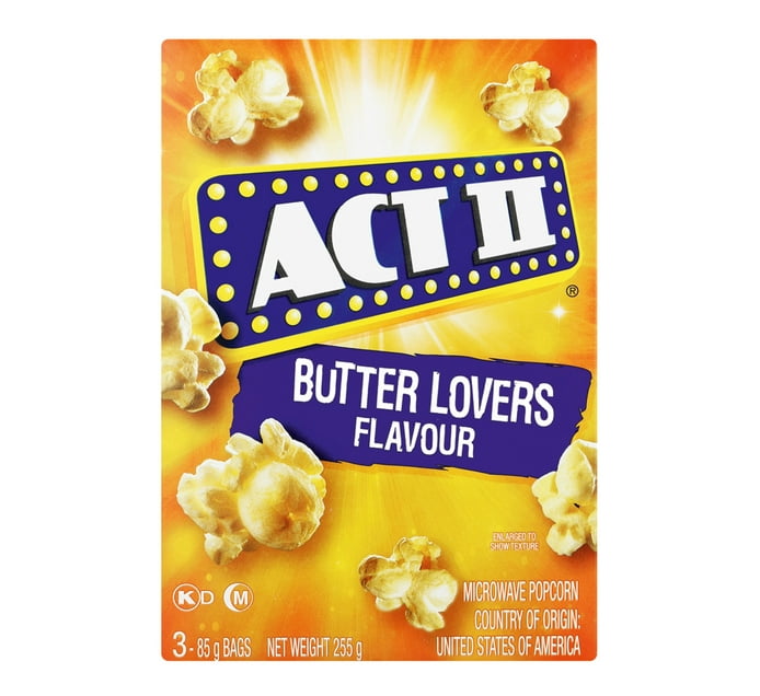 Buy Act II Microwave Popcorn Butter Lovers 255g in Bulk | Makro Business