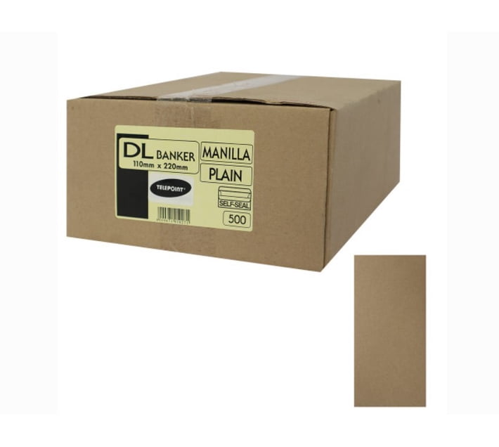 Buy Telepoint Manilla Plain Envelopes (Pack of 500 Brown) in Bulk ...