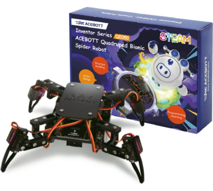 ACEBOTT Quadruped Bionic Spider Robot with ESP8266 (Black) | Makro