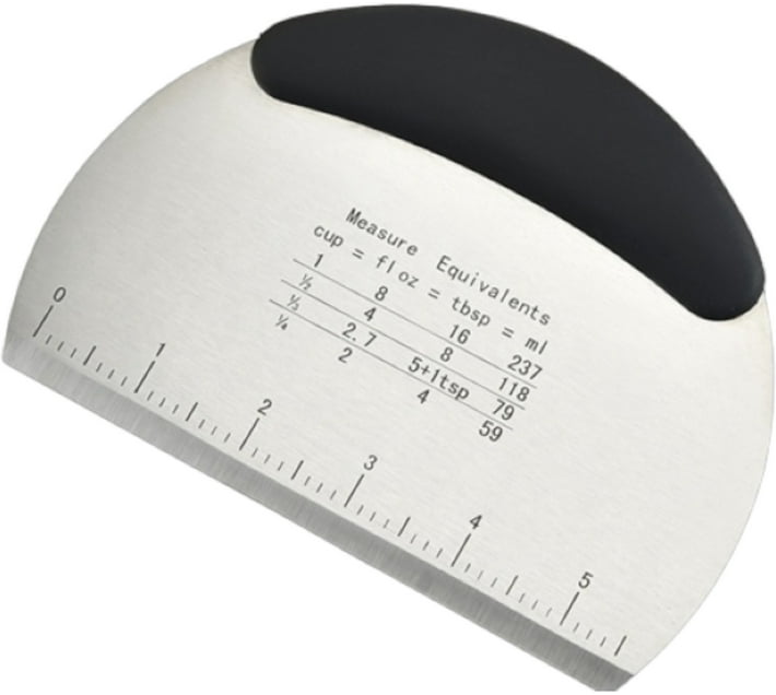 Crockery Centre Dough Scraper Cutter 15Cm Ss Oval With Black Grip ...