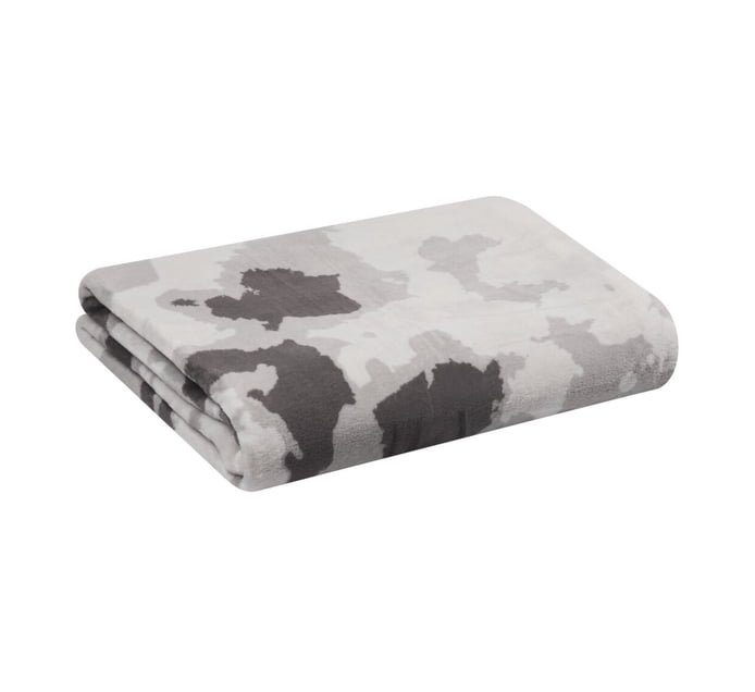 Home Living Marble Flannel Throw Grey | Makro