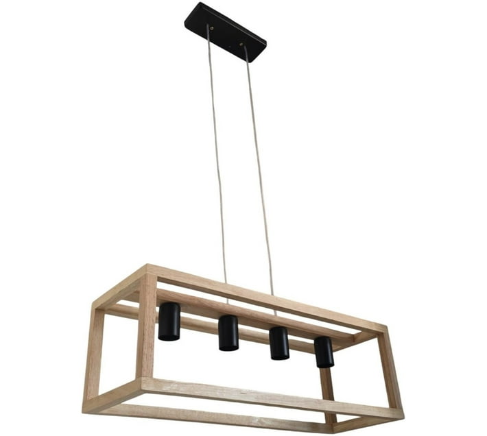 Teempeest M199/4 Wood Pendants LED Ceiling Lamp (Beige) | Makro