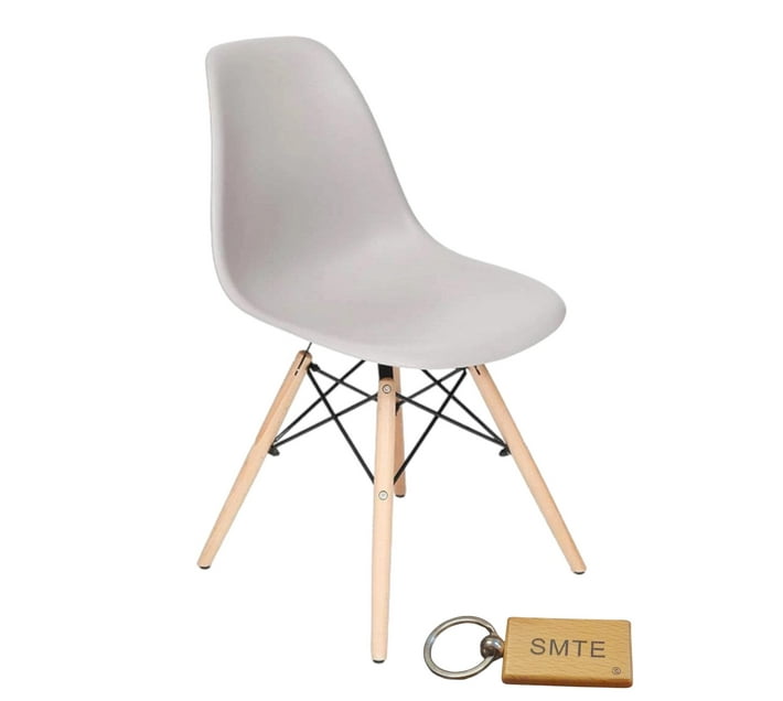 Pre Assembled Wooden Leg Chairs 6 Piece Grey Smte Keyring Makro