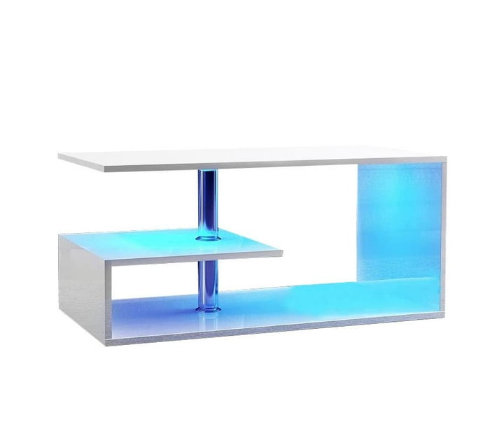 Someone’s in a Makro Side Table End Table Book Shelf with LED Light ...