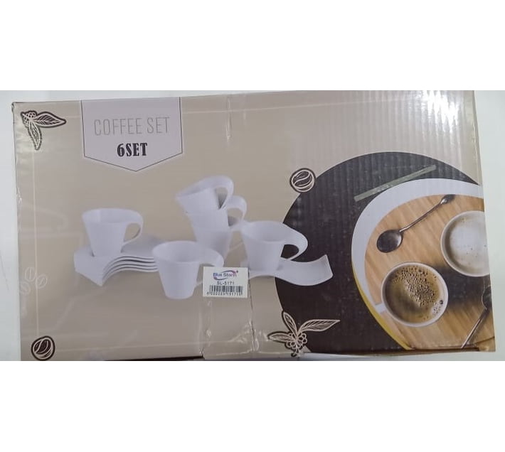Buy TEA SET Pack of 12 Porcelain (White, Cup and Saucer Set) in Bulk ...