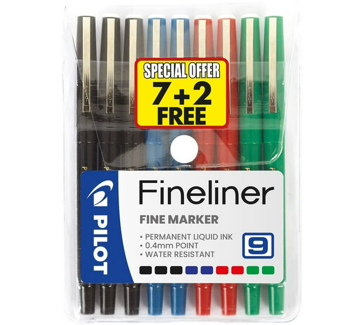 Buy Pilot Fineliner Pens (Wallet of 9 Colours) Fine liner Pen ...