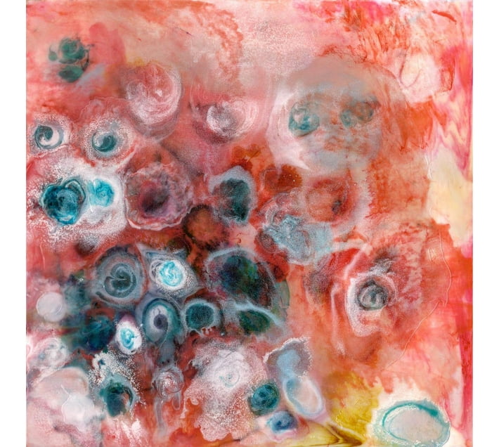 A "Marelize": Abstract art, printed and signed. Blushing 900mm x 600mm ...