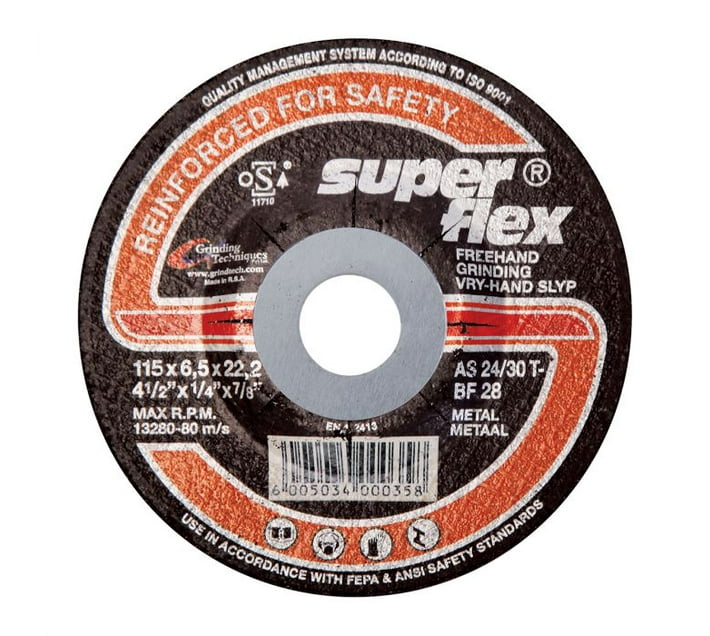 Superflex Grinding Disc Dome Steel 115X6mm | Makro