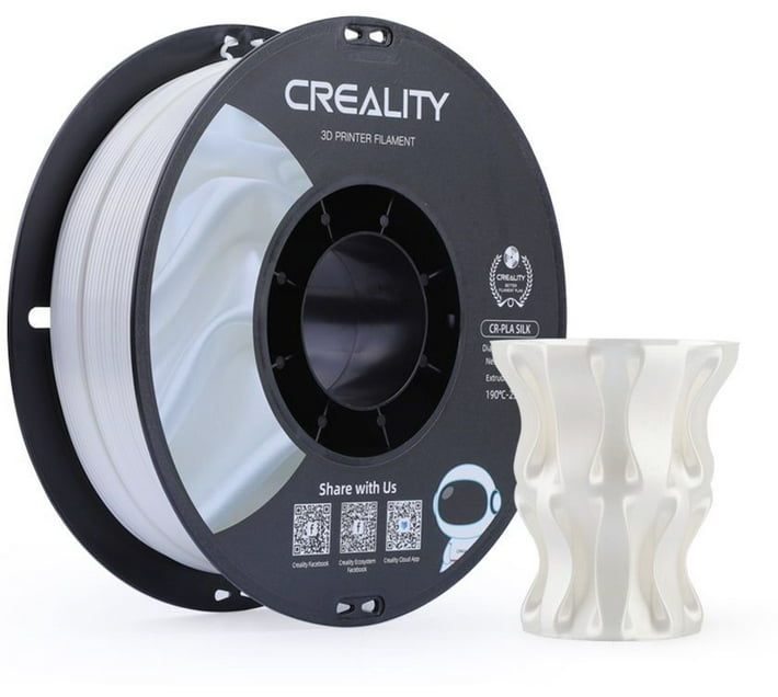 Creality PLA SILK WHITE Printer Filament (White) | Makro