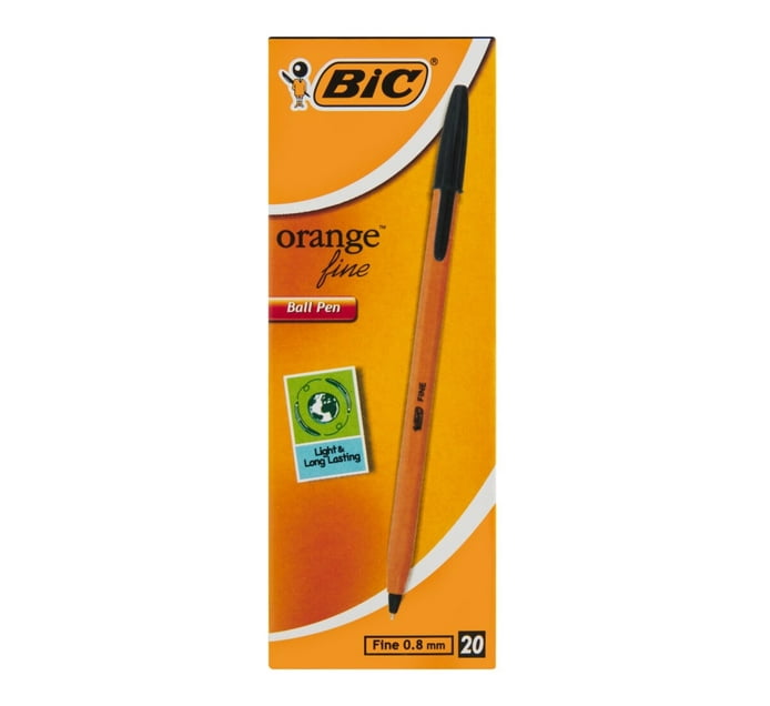 Buy Bic Orange Ballpoint Pen Black 20 Pack in Bulk | Makro Business