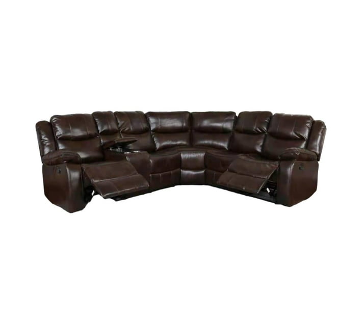 Someone’s in a Makro Smte - L Shape leather Recliner Set-Brown Mood