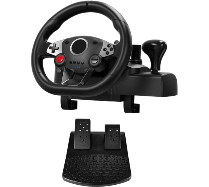 Andowl Wired Racing Game Steering Wheel with Shifter/Gear And Linear ...