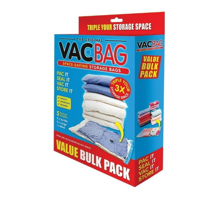Buy Tevo VacBag Space-Saving Storage Bags Value Bulk Pack 5 Pack in ...