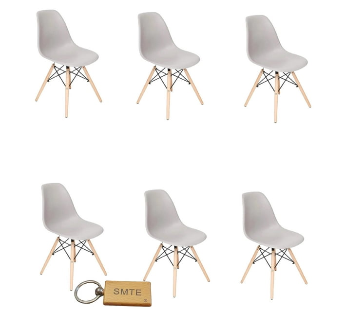 Someones In A Makro 6 X Wooden Leg Chairs Grey Smte Keyring Mood