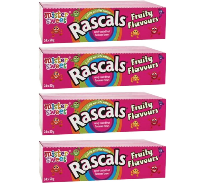 Buy Mister Sweet Sweet candy rascals fruity 50g Box (96 x 50 g) in Bulk ...