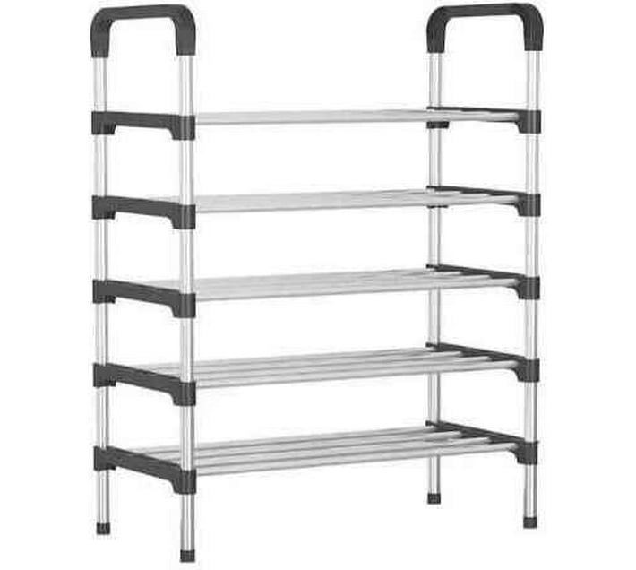 ByteBuy Metal Shoe Stand (Silver, 5 Shelves) | Makro