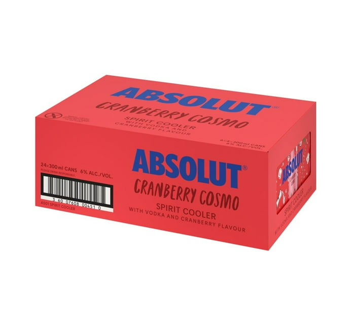 Absolut Cranberry Cosmo Can (24 x 300ML) | Makro
