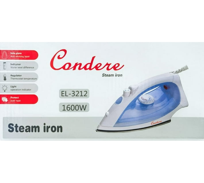 CONDERE 3212 Steam Iron (BLUE, WHITE) | Makro