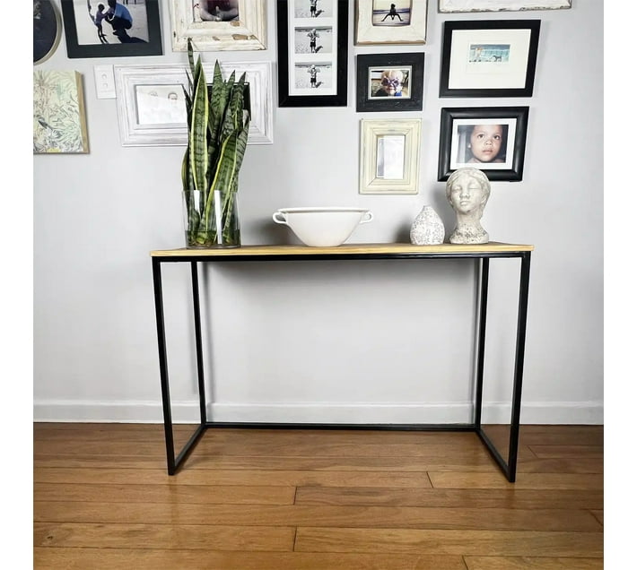 Khaos Solutions Secunda Rustic Console Table Wood Portable Laptop Table ...