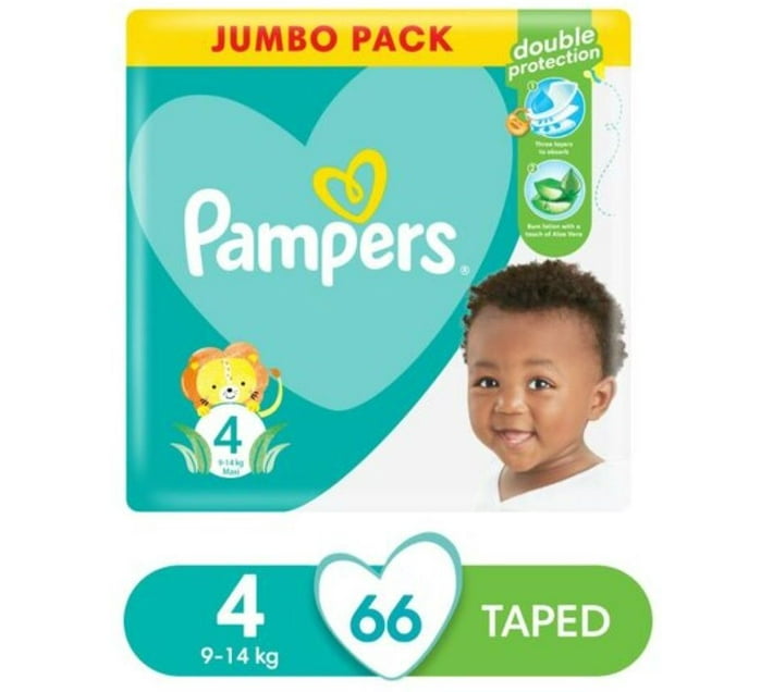 Buy Pampers Disposable Nappy Taped Tape Diapers - 4 (66 Pieces) in Bulk ...
