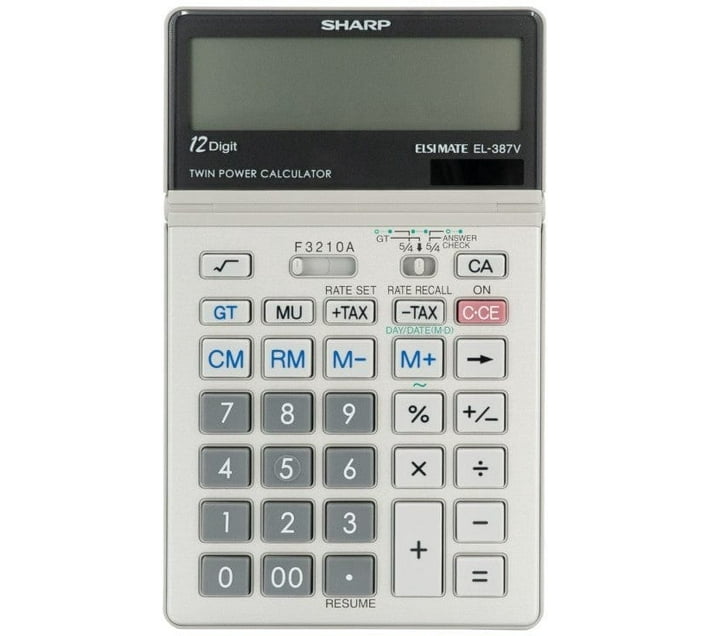 Buy SHARP EL387V Multi Function Calculator Basic Calculator (12 Digit ...
