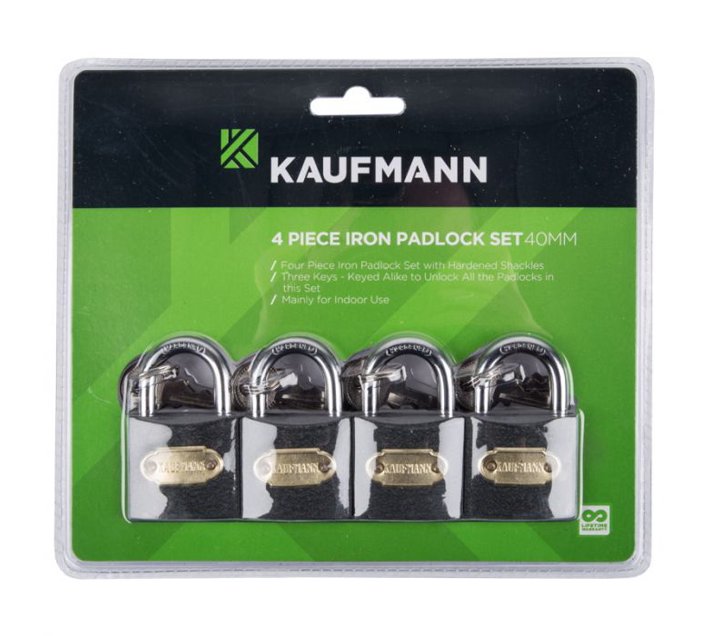 Someone’s in a Makro Kaufmann Steel Lock Set 4 Pc 40mm Mood