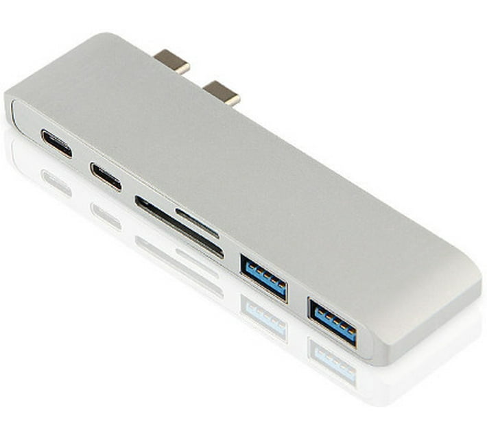 Buy Portable USB Hub (Silver Chrome) Industrial 7 Channel Quality USB ...
