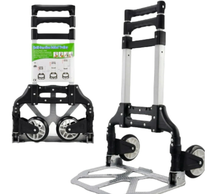 Buy Generic Black Multi-Function Folding Trolley Steel, Plastic Kitchen ...