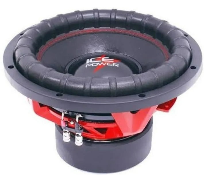 Ice Power IPS-PRO12D4 Subwoofer Rear Deck Mounted Round Car Speaker ...