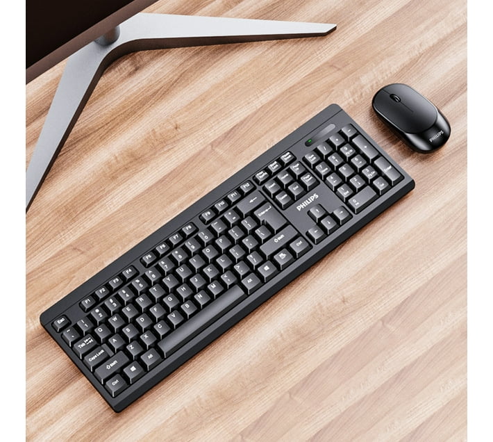 Philips Keyboard and Mouse Combo Wireless Desktop Keyboard (Black) | Makro