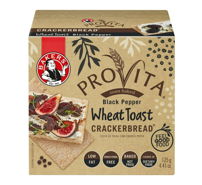 Buy Bakers Crackerbread Savoury Biscuits Black Pepper (1 x 125g) in ...