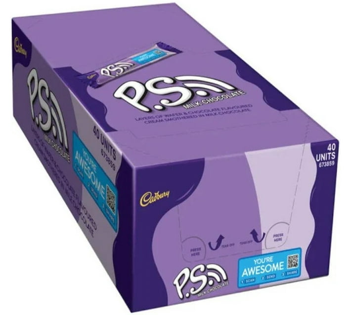 Buy Cadbury PS Dairy Bar 40x48gr Milk Chocolate Bars (48 x 1920 g) in ...