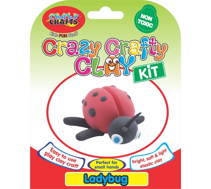 CRAZY CRAFTS Crafty Clay Kit Ladybug Clay Art & Moulding Art and Craft ...