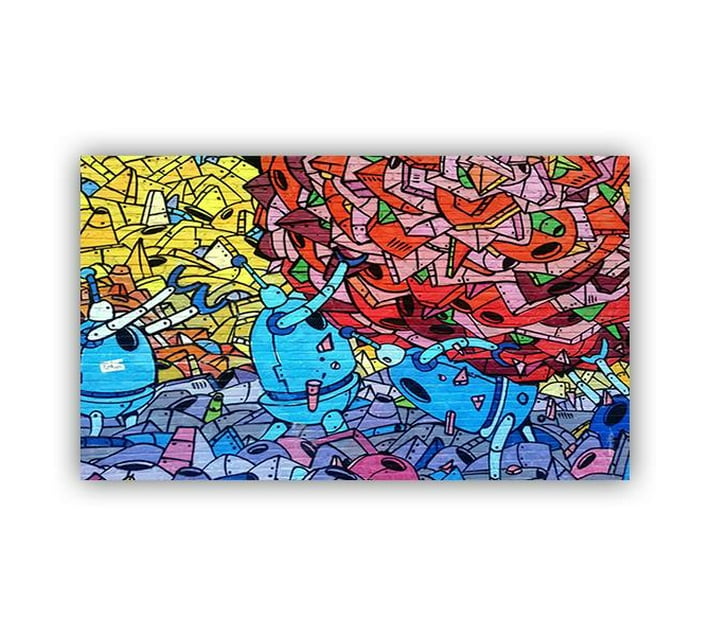 Someone’s in a Makro Print on Canvas - Art - GRAFFITI WALL ART 03 Mood