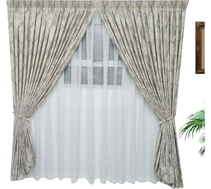 Matoc Designs 230 cm (8 ft) Blends Room Darkening Window Curtain ...