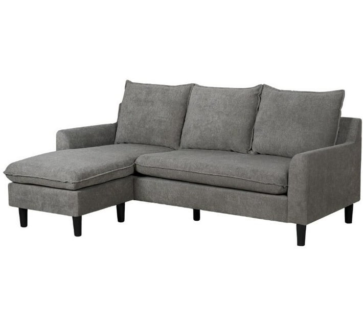 AK Marvis Reversible L Shape Sofa Polyester 3 Seater Sofa (Finish ...