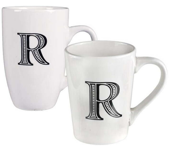 General Merchandise Tall Letter - R, 400ml Ceramic Coffee Mug (400 ml ...