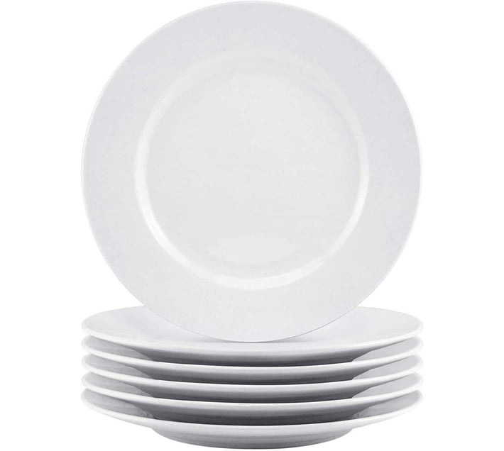 Buy Crockery Centre Porcelain Dinner Plate 26.5cm White Basics -6pc ...