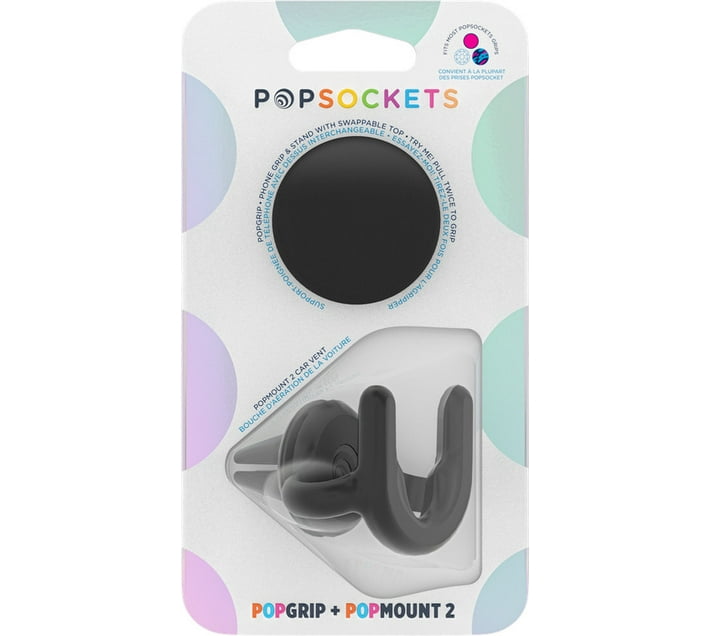 Popsockets Plastic Mobile Holder (Black) | Makro