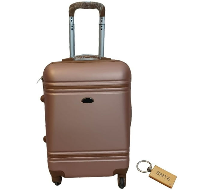 SMTE Durable Elegance: Suitcase Small 55cm - 1 Piece - Gold Check-in ...
