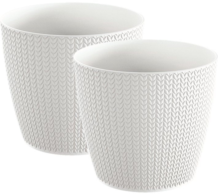 First Dutch Brands Pot Indoor Plant Container Set (Pack of 2, Plastic ...