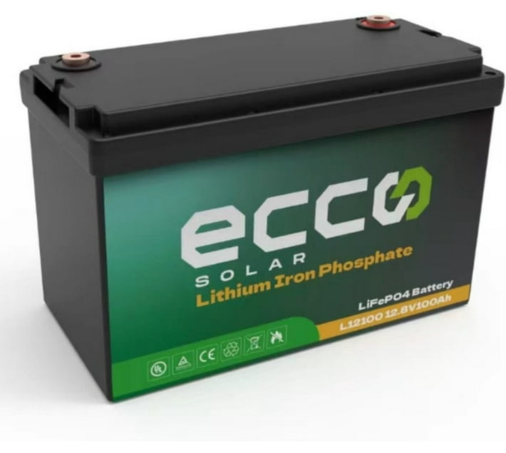 Ecco Solar 12V 100AH 1.28KWH Lithium-ion Battery () | Makro