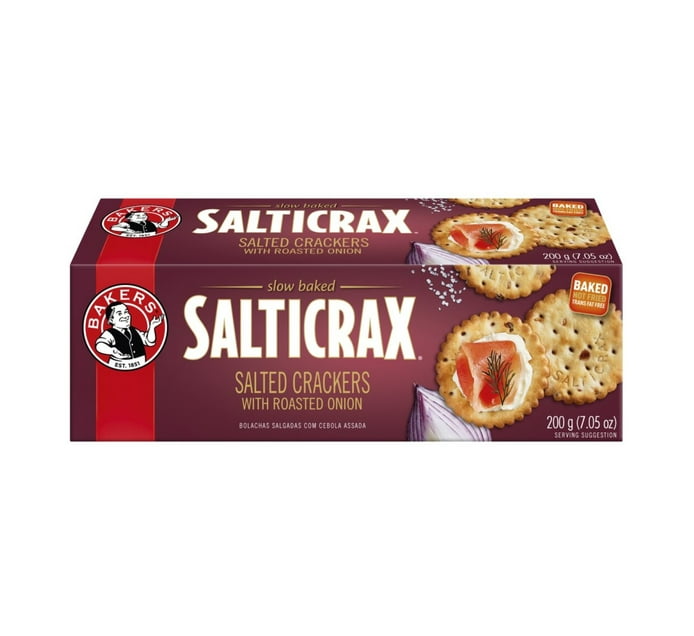 Bakers Salticrax Crackers Roasted Onion (12 x 200g) | Makro
