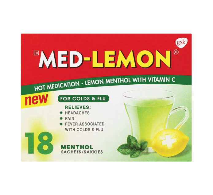 Med-lemon Sachets Lemon Menthol (1 x 18's) | Makro