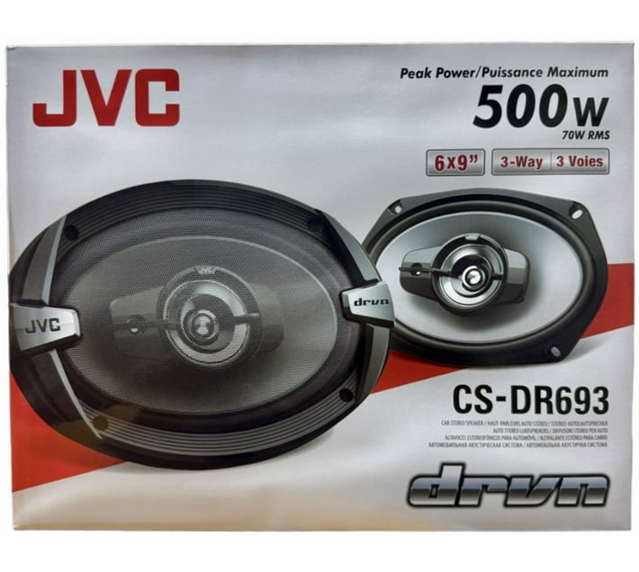 JVC CS-DR693 Coaxial Rear Deck Mounted Oval Car Speaker (500 W) | Makro