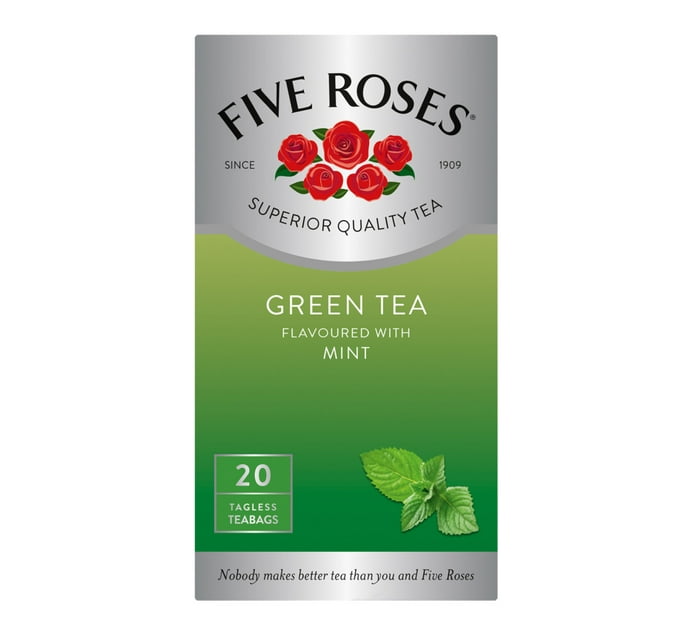 Five Roses Teabags Grn Tea And Mint (1 x 20's) | Makro