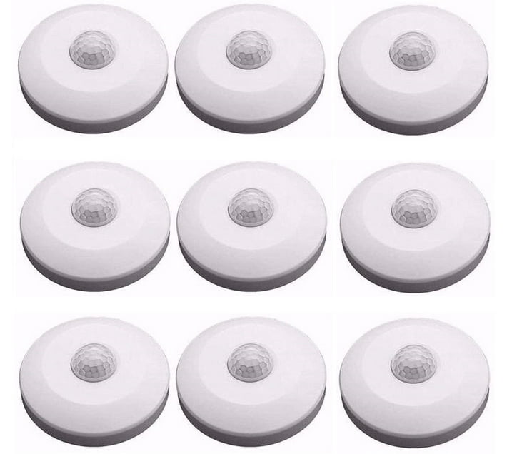 Royal Emperor 9 Packs Of 360° Wide-Angle PIR Motion Sensor Surface Mount Passive Infrared Motion ...