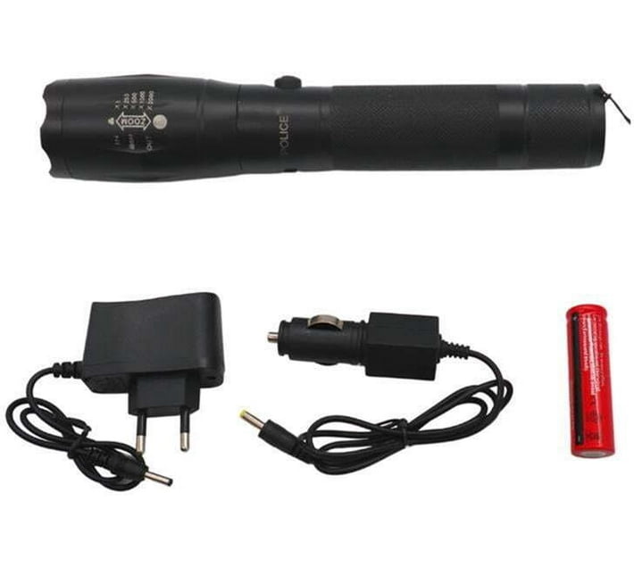 oem NA Torch (Black, 15 cm, Rechargeable) | Makro