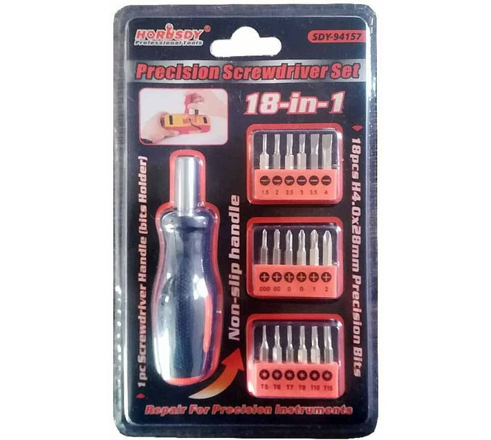 Alphacell Screwdriver set Precision Horusdy18 in 1SDY 94157 Combination Pack of 1 Makro