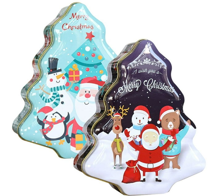 The Good Sport Home Décor Christmas Tree Shaped Cookie Candy Storage ...